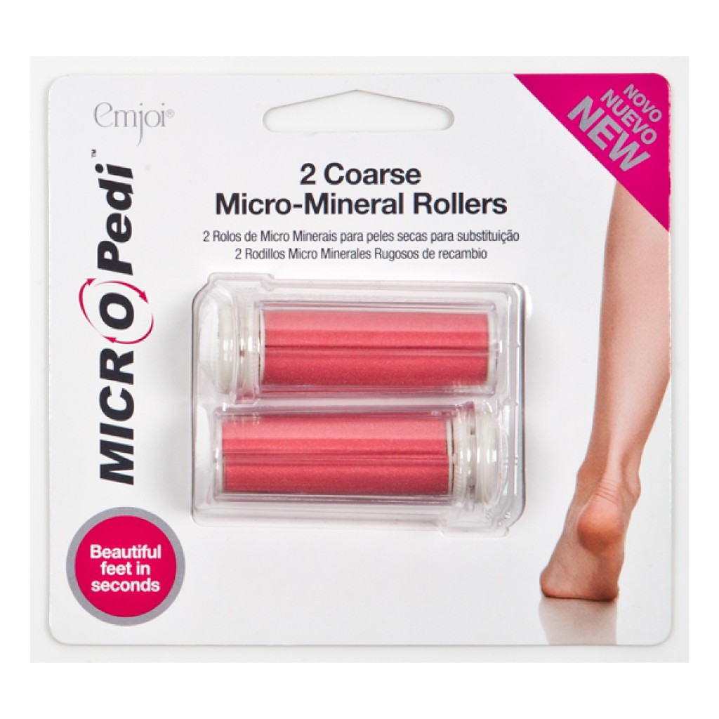 Emjoi MICRO Pedi Coarse Pink Replacement Rollers | Zoom Health
