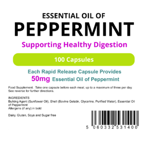 Peppermint Oil 50mg Capsules | Zoom Health