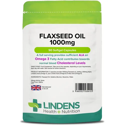 Flaxseed Oil Capsules - 1000mg (60 Capsules) - Zoom Health