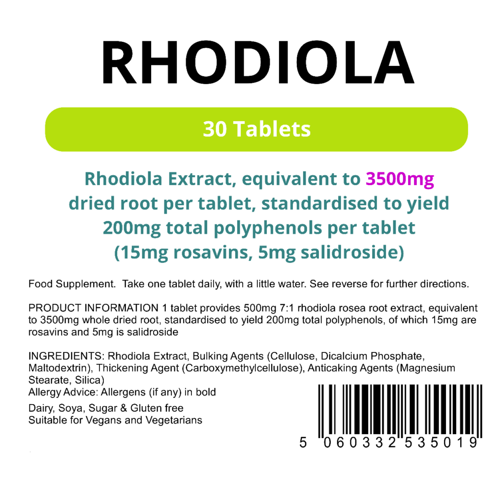 Rhodiola 3500mg Tablets | Zoom Health