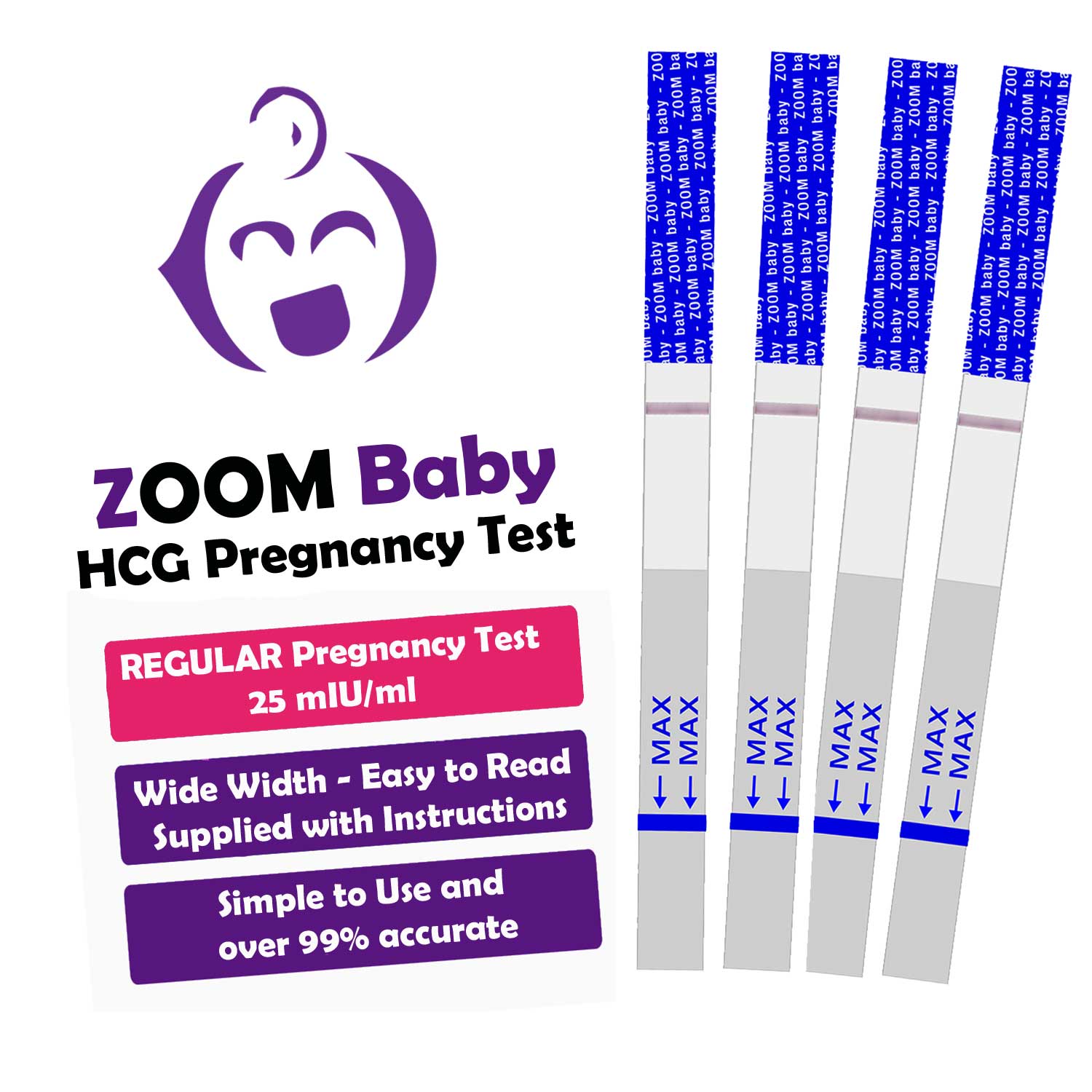10 X ZOOM BABY Regular Pregnancy Tests Zoom Health 10 X ZOOM BABY Regular Pregnancy Tests Zoom Health